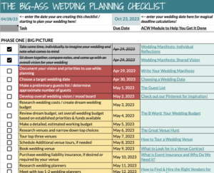 The Epic Wedding Planning Checklist – Alt+Ctrl+Wed™